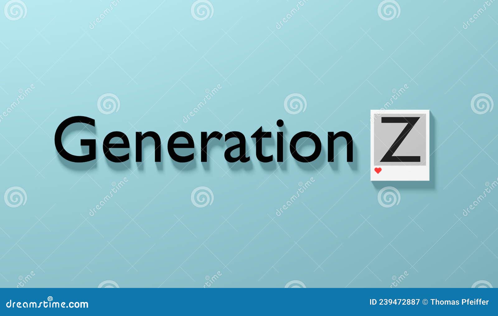 Generation Z 3D Render Illustration Stock Illustration - Illustration ...