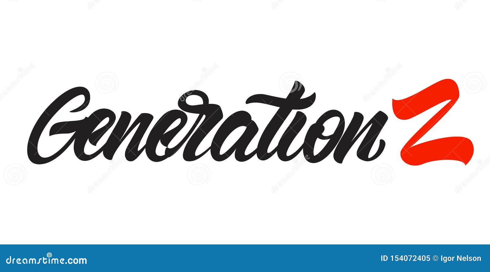 Generation Z in Lettering Style. Vector Illustration Design Stock ...