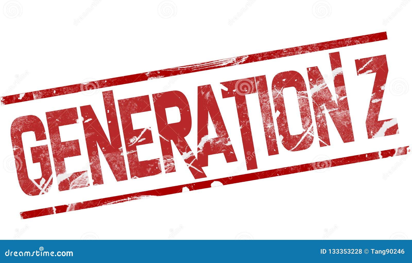 Generation Z Word between Red Line Stock Illustration - Illustration of ...