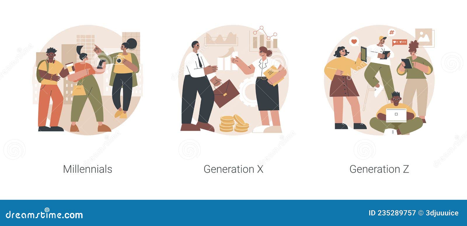 Generational Change Abstract Concept Vector Illustrations ...