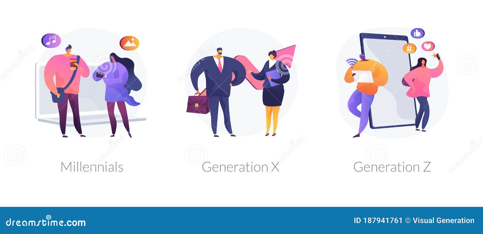 Generational Change Abstract Concept Vector Illustrations. Stock Vector ...
