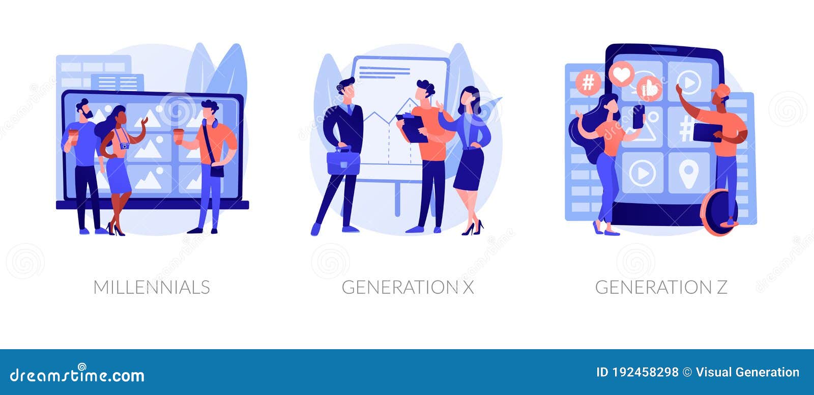 Generational Change Abstract Concept Vector Illustrations. Stock Vector ...