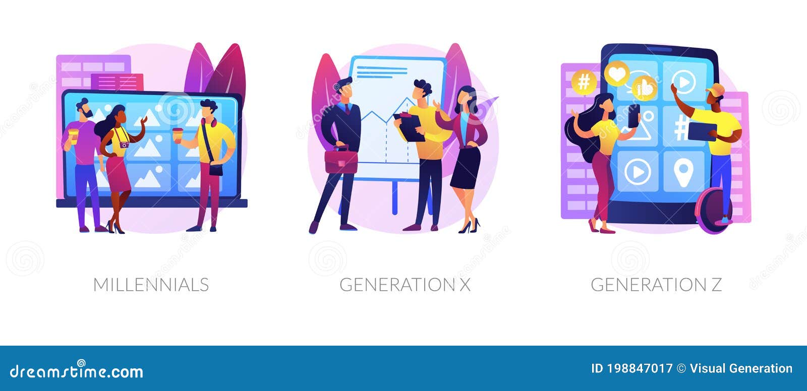 Generational Change Abstract Concept Vector Illustrations. Stock Vector ...