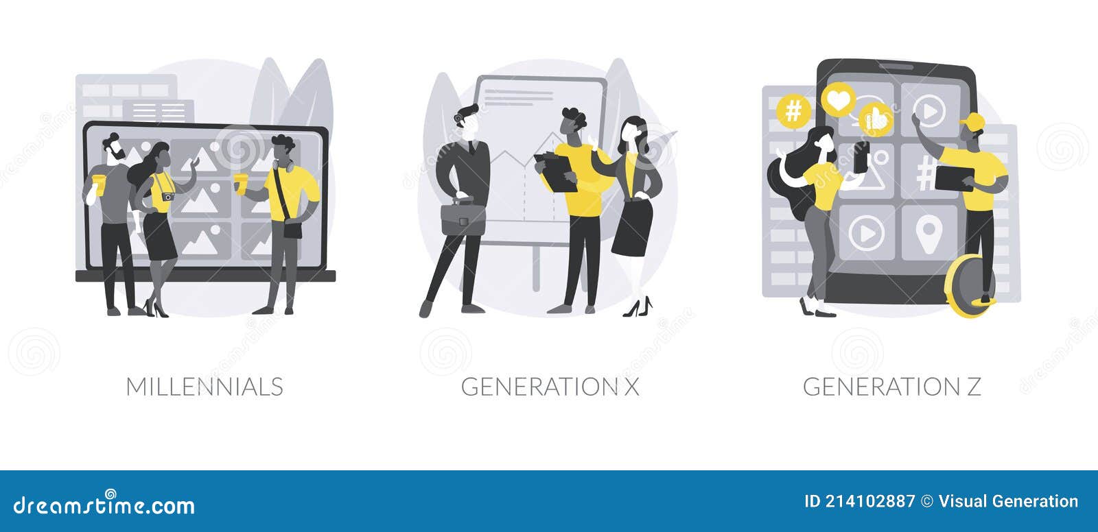 Generational Change Abstract Concept Vector Illustrations. Stock Vector ...