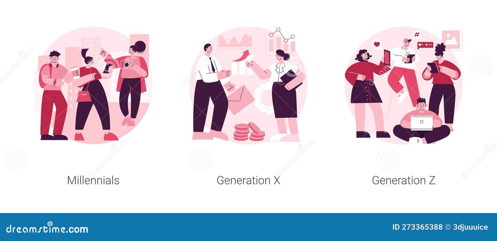 Generational Change Abstract Concept Vector Illustrations. Stock Vector ...