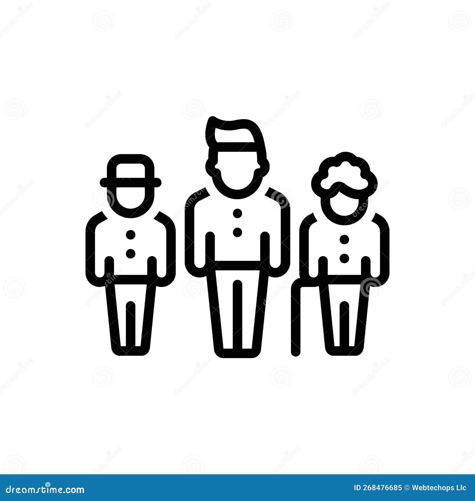Black Line Icon for Generations, Kid and Different Stock Illustration ...
