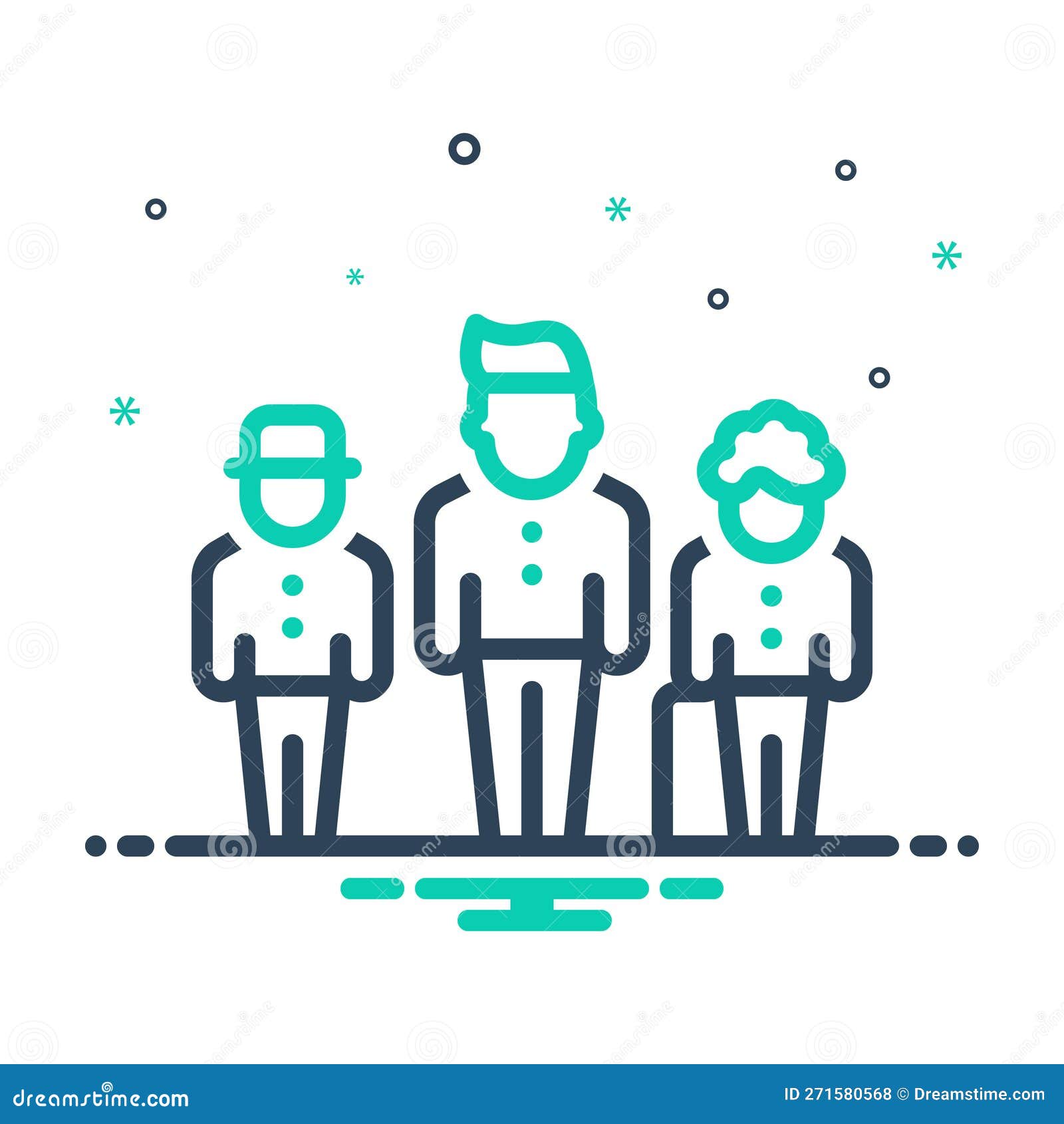 Mix Icon for Generations, Kid and Stage Stock Vector - Illustration of ...