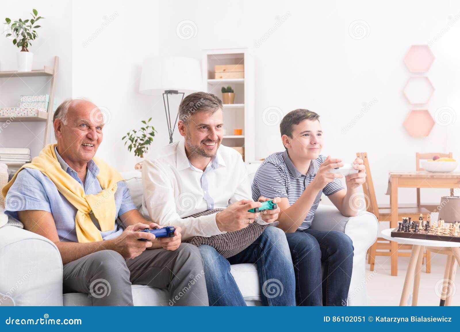 Generations of Men Playing Game Stock Image - Image of time, game: 86102051