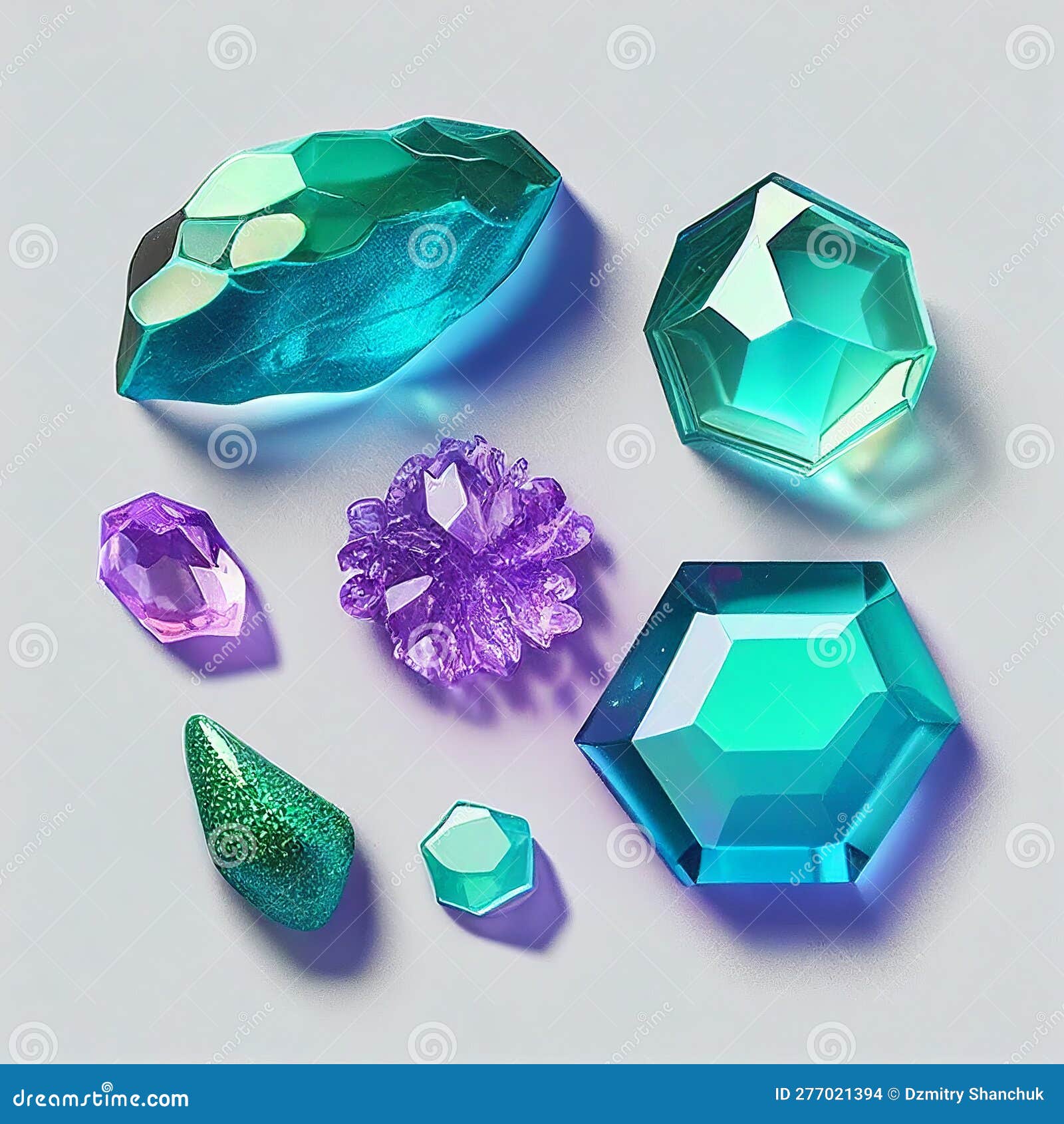 Generative AI Gem Pack stock illustration. Illustration of shape ...