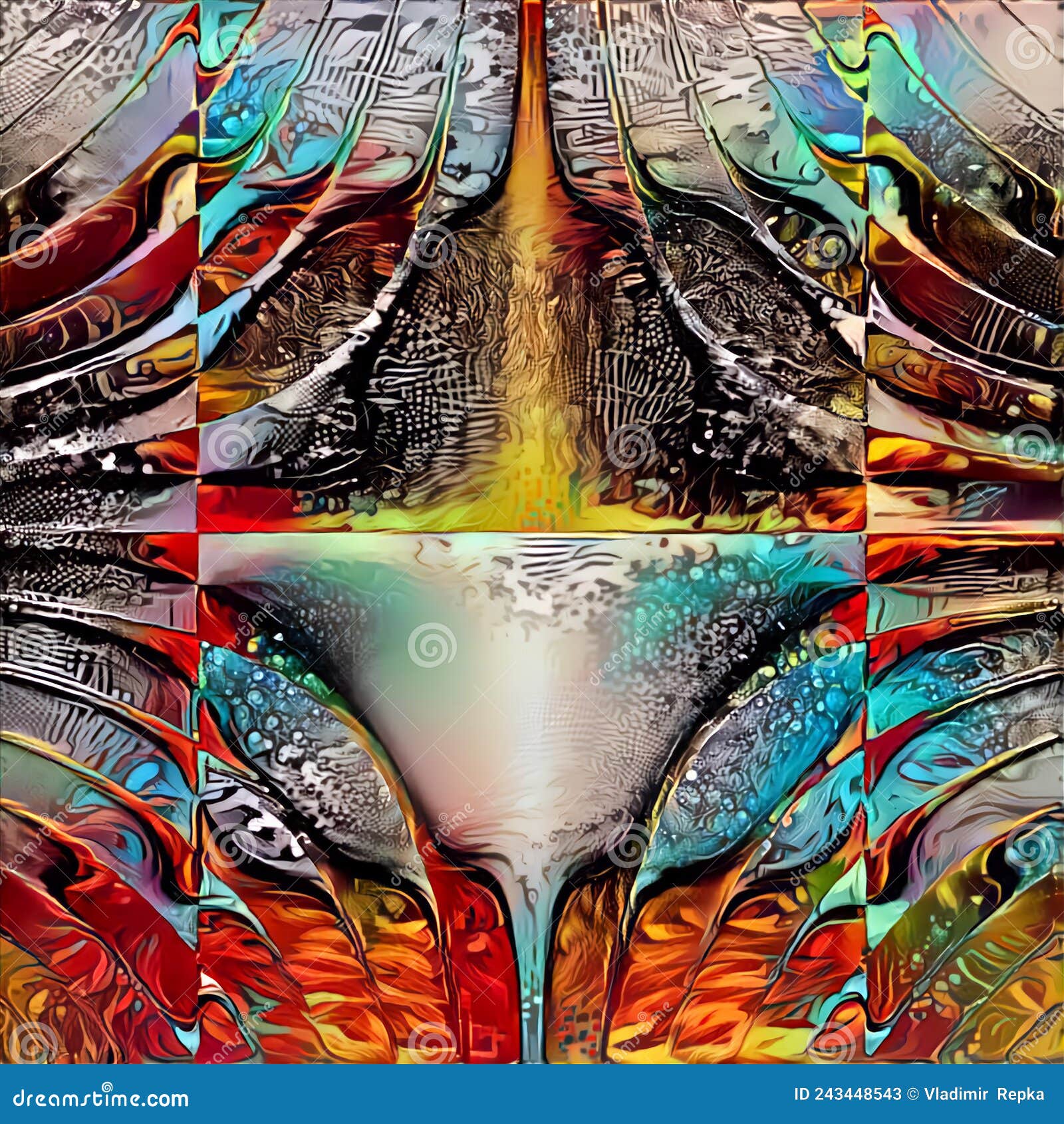 Generative Abstract Colorful Genetic Artwork Stock Illustration ...