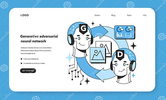 Generative Adversarial Artificial Neural Network Web Banner or Landing ...