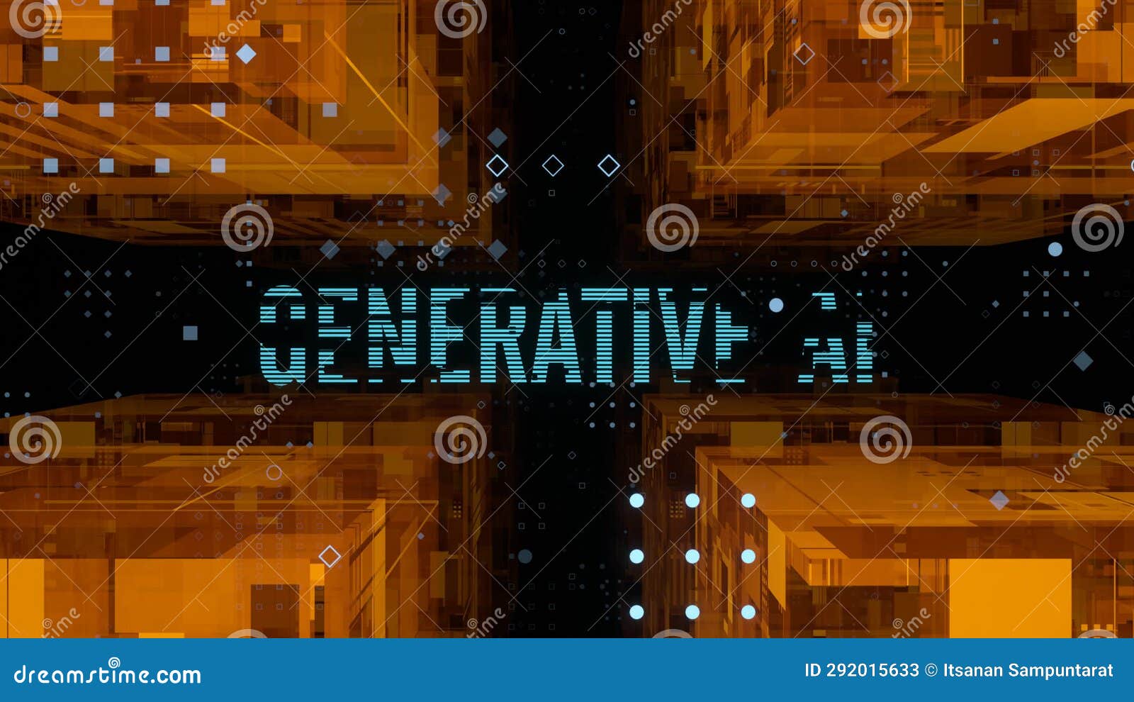 Generative AI. Abstract Artificial Intelligence Technology Background ...