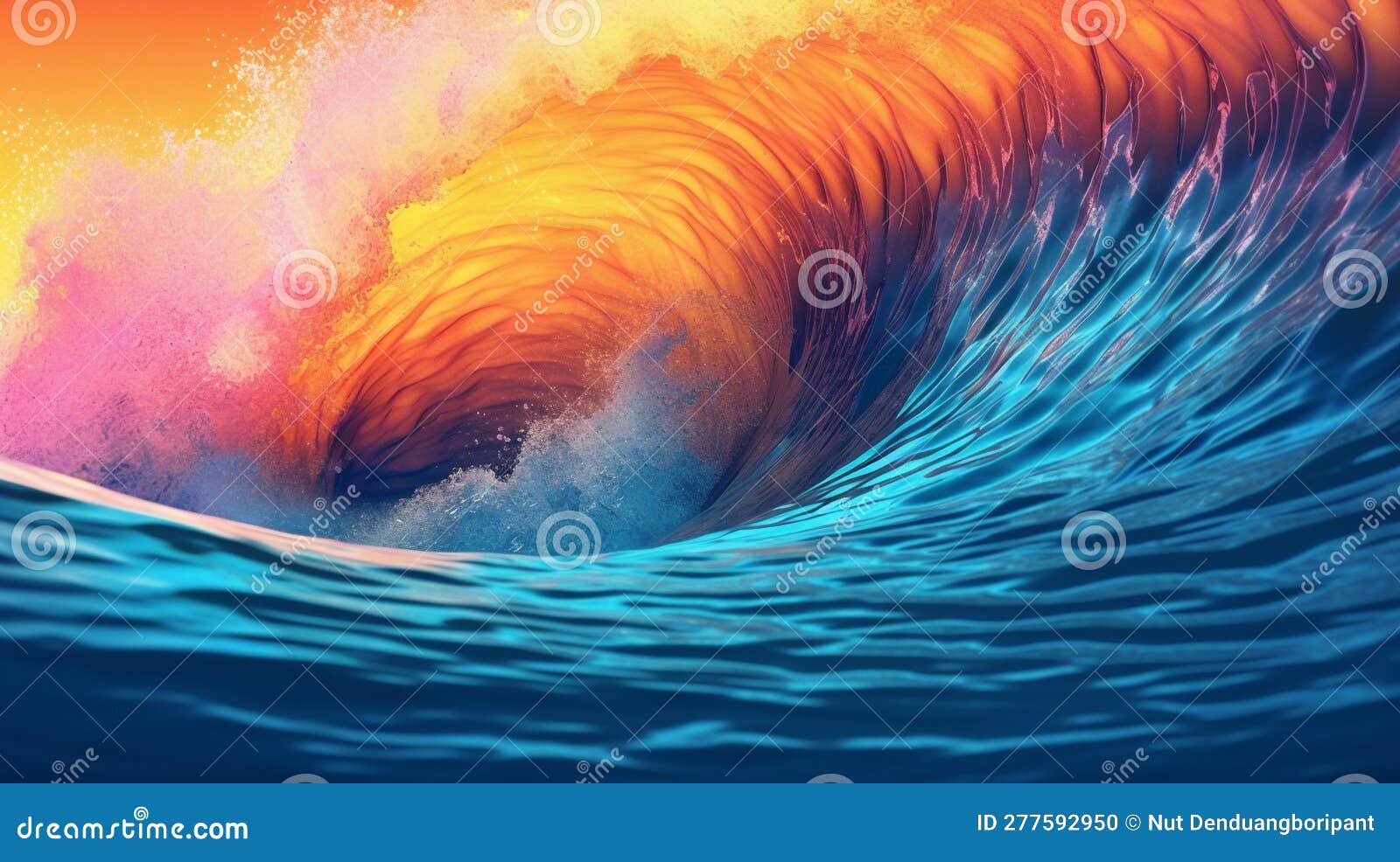 Generative AI, an Abstract Background Image with a Wave Effect Stock ...