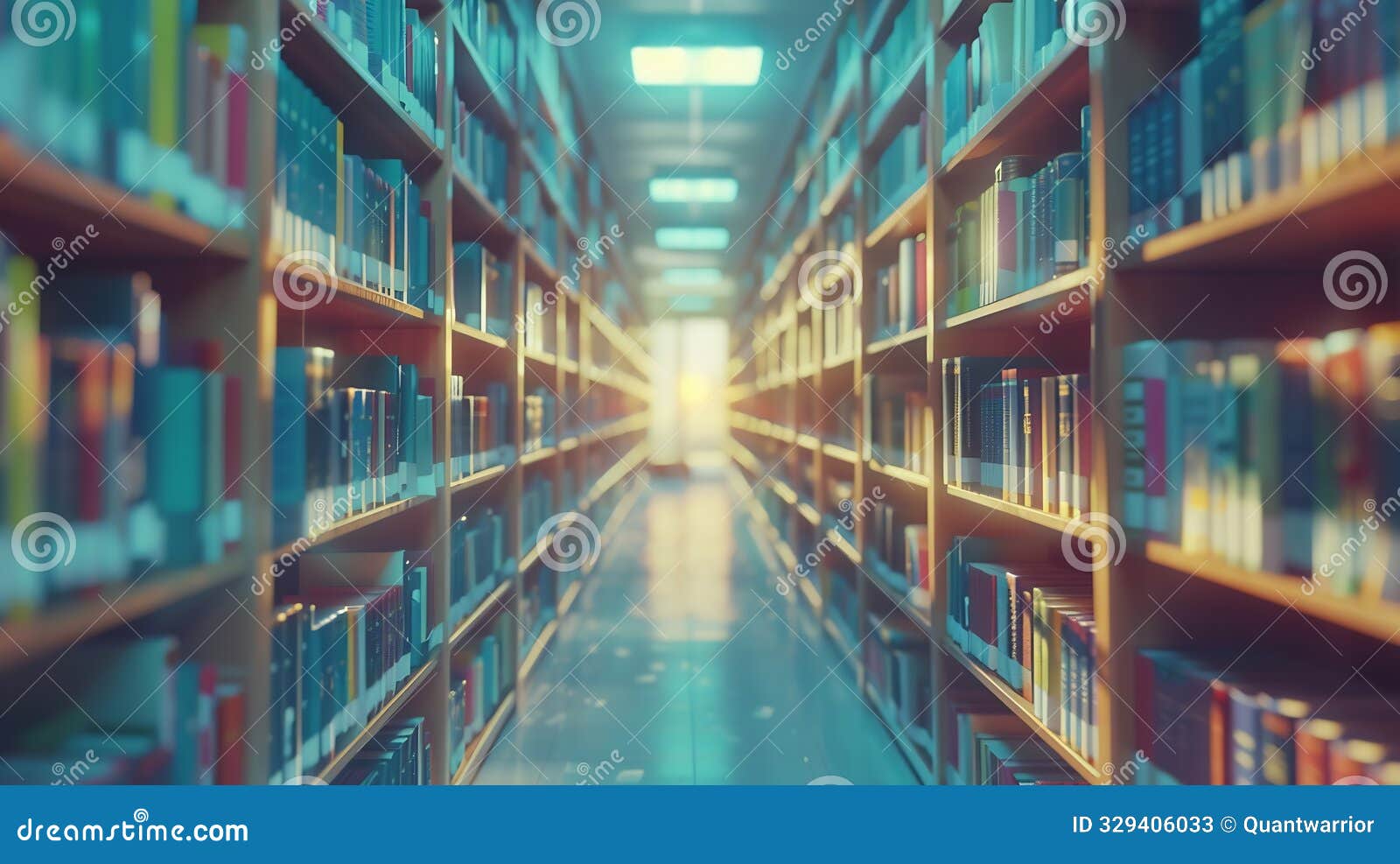 Generative AI Abstract Blurred Empty College Library Interior Space ...