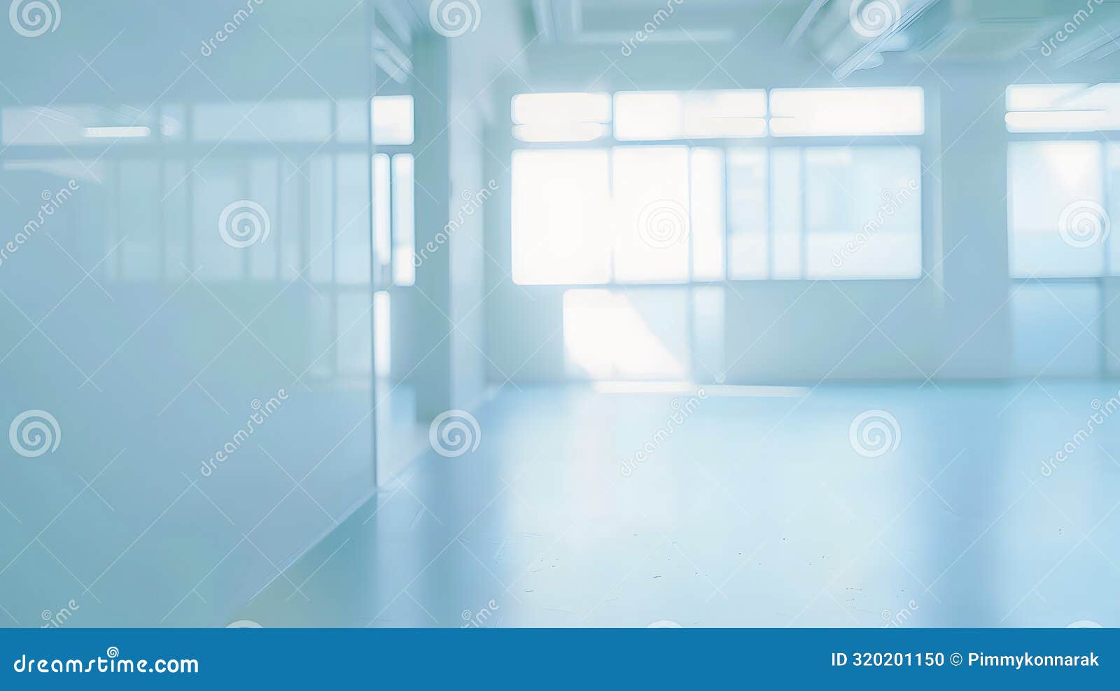 Generative AI Abstract Blurred Modern Workspace Background White Indoor ...