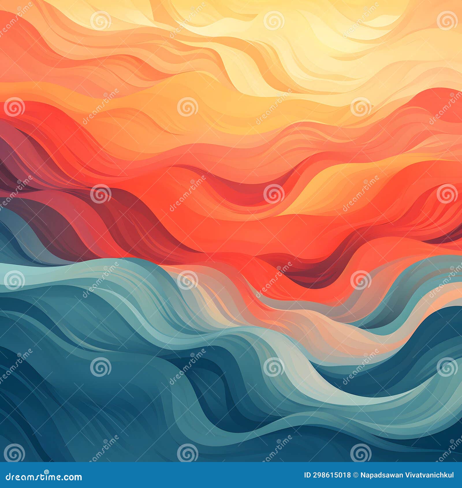 Illustration of Abstract Colorful Wave Shading Background. Generative ...