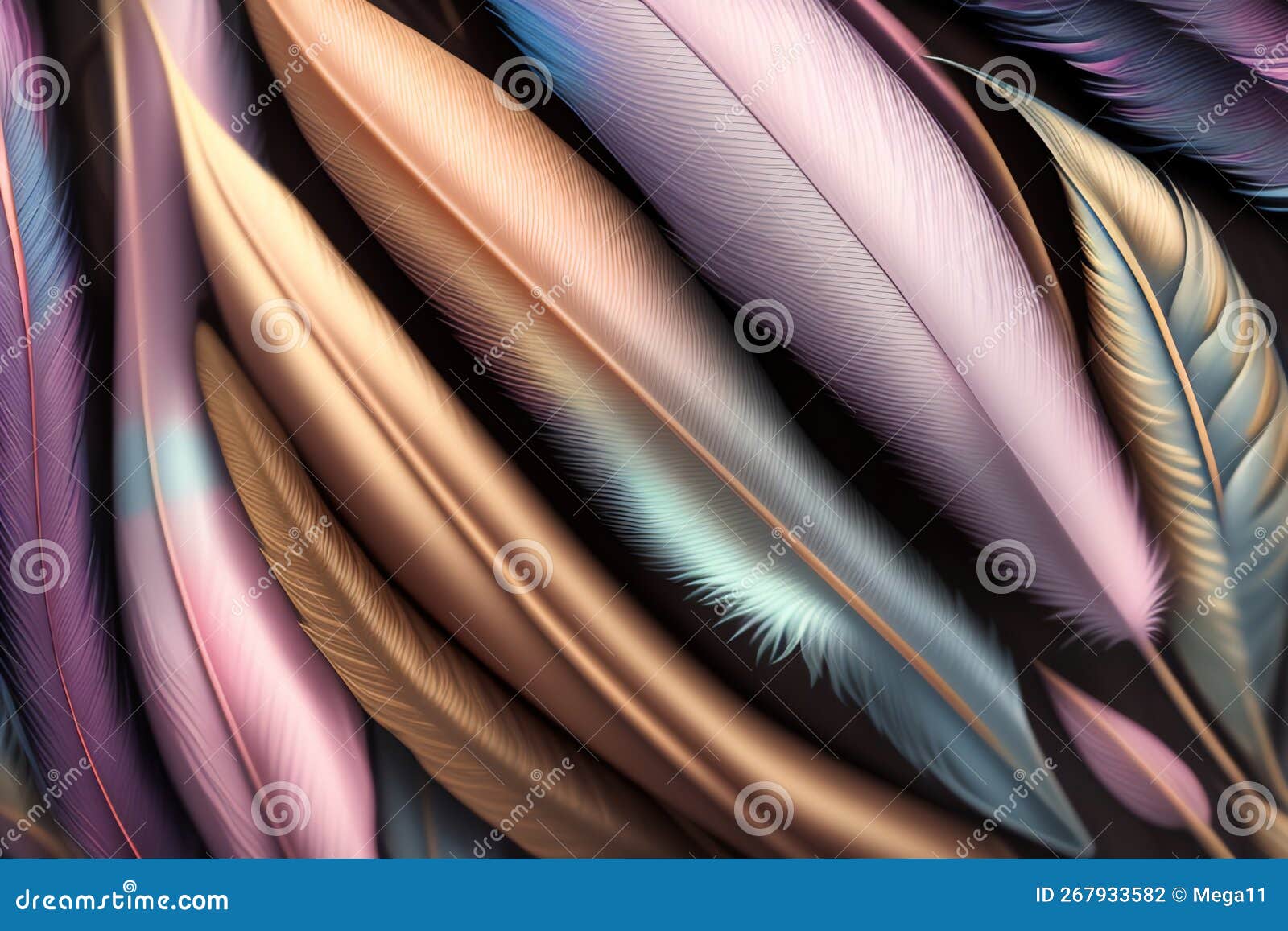 Generative AI: Abstract Feathers Background, Feather Texture Wallpaper ...