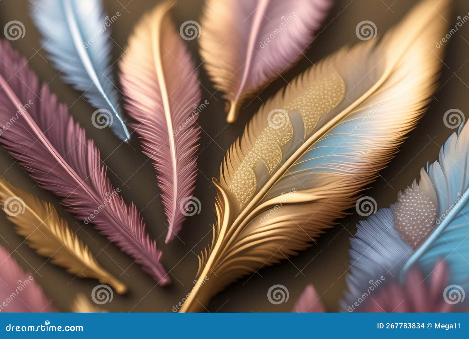 Generative AI: Abstract Feathers Background, Feather Texture Wallpaper ...