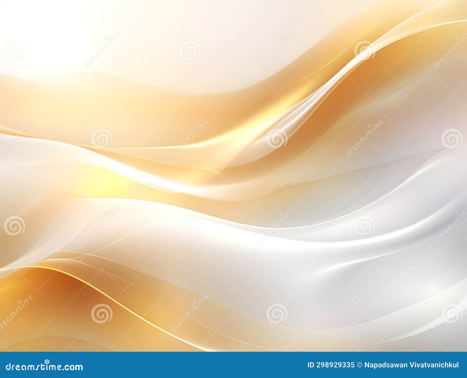 Illustration of Abstract Gold Wave Shape with Gradient Background ...