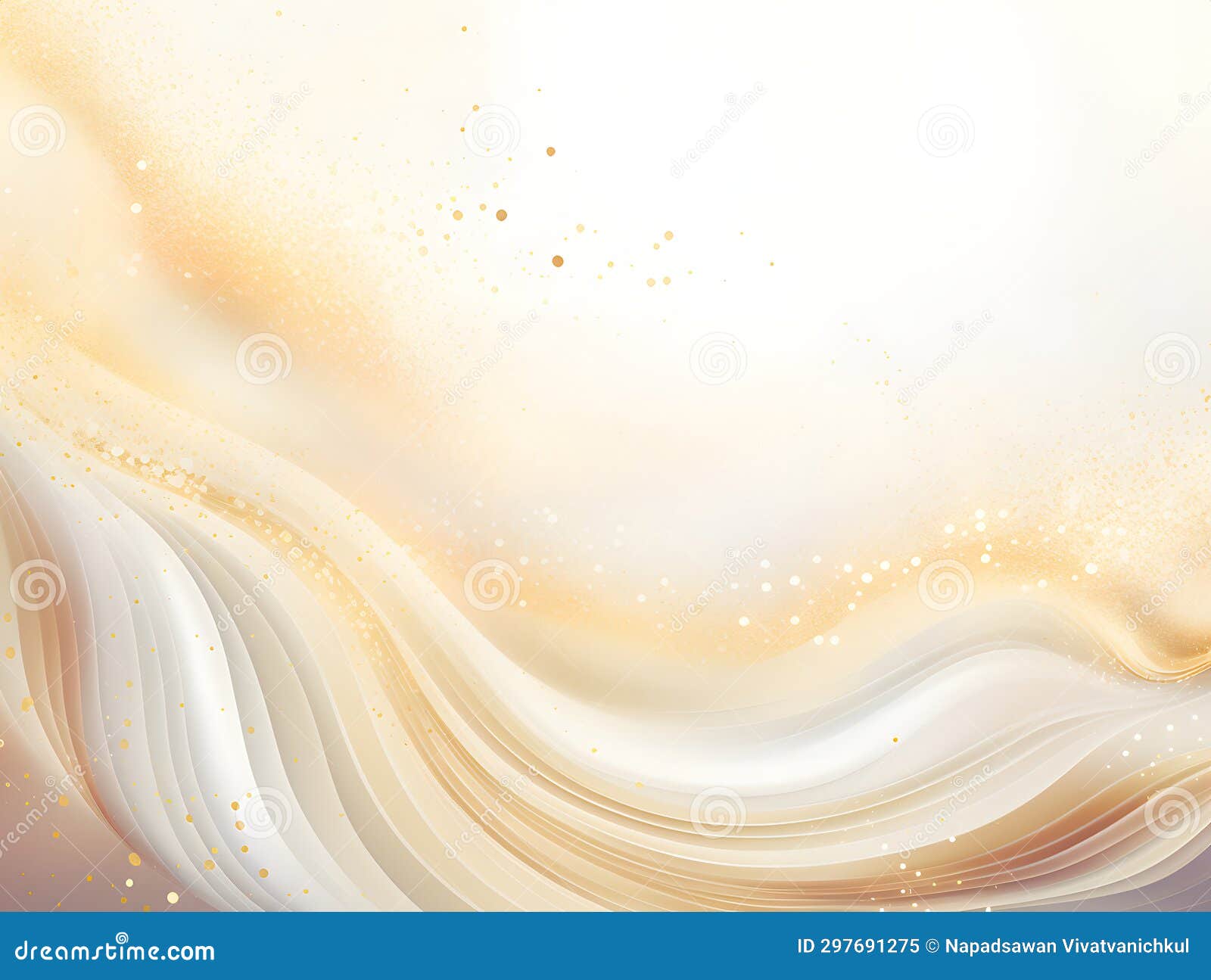 Illustration of Abstract Gold Wave Shape with Gradient and Space ...