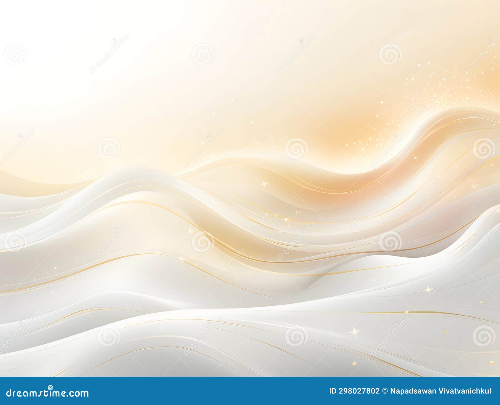 Illustration of Abstract Gold Wave Shape with Gradient and Space ...