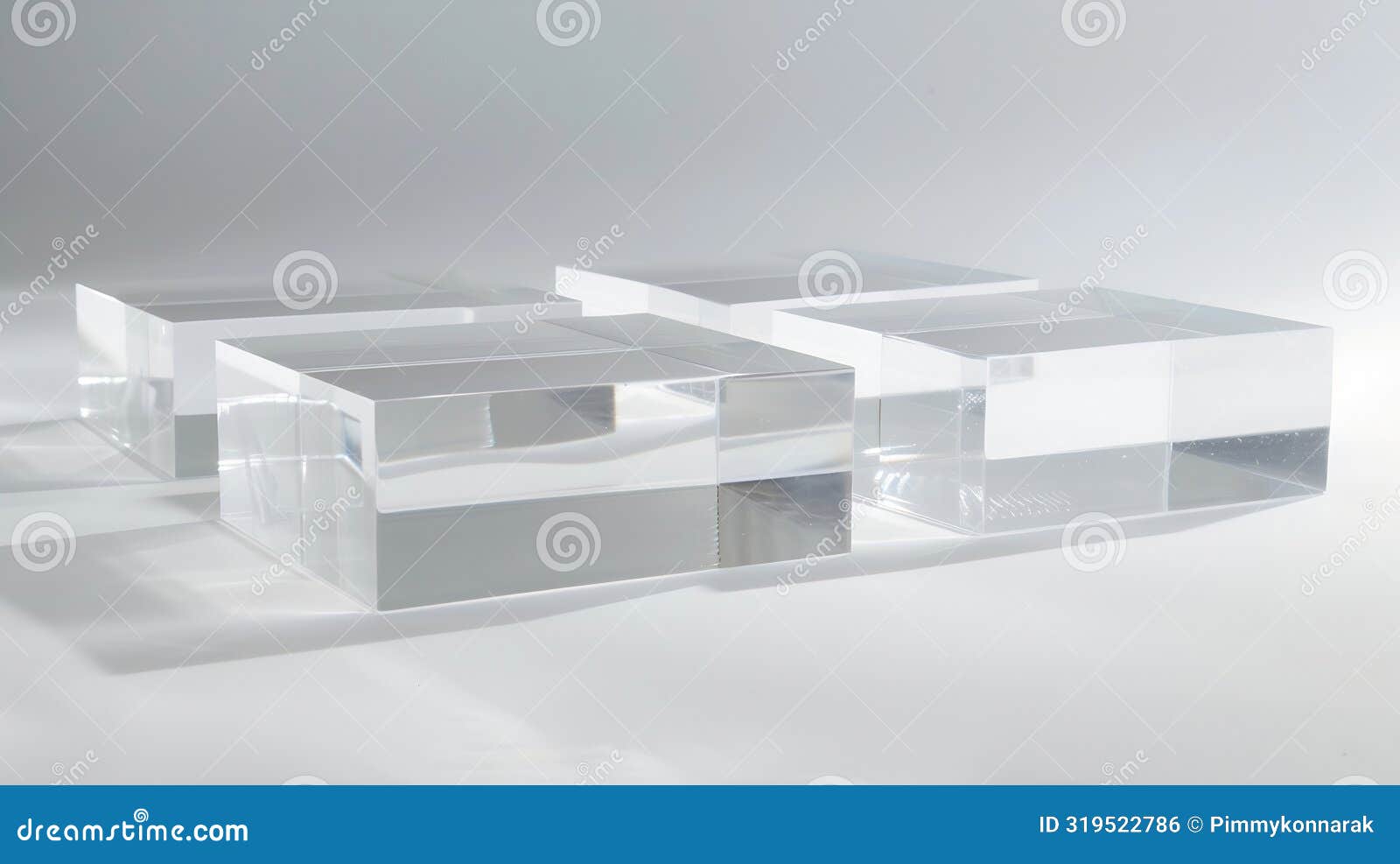 Generative AI ACRYLIC BLOCKS 4 SOLID CLEAR PERSPEX BLOCKS PLINTHS ...