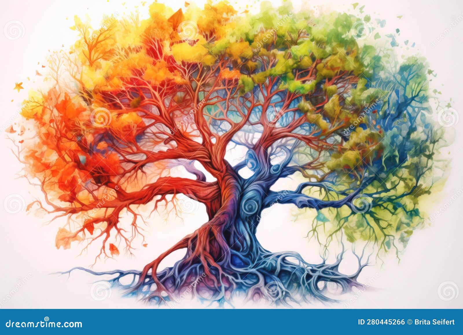 Generative AI. Ancient Oak Tree, Garden or Forest Element for Design ...