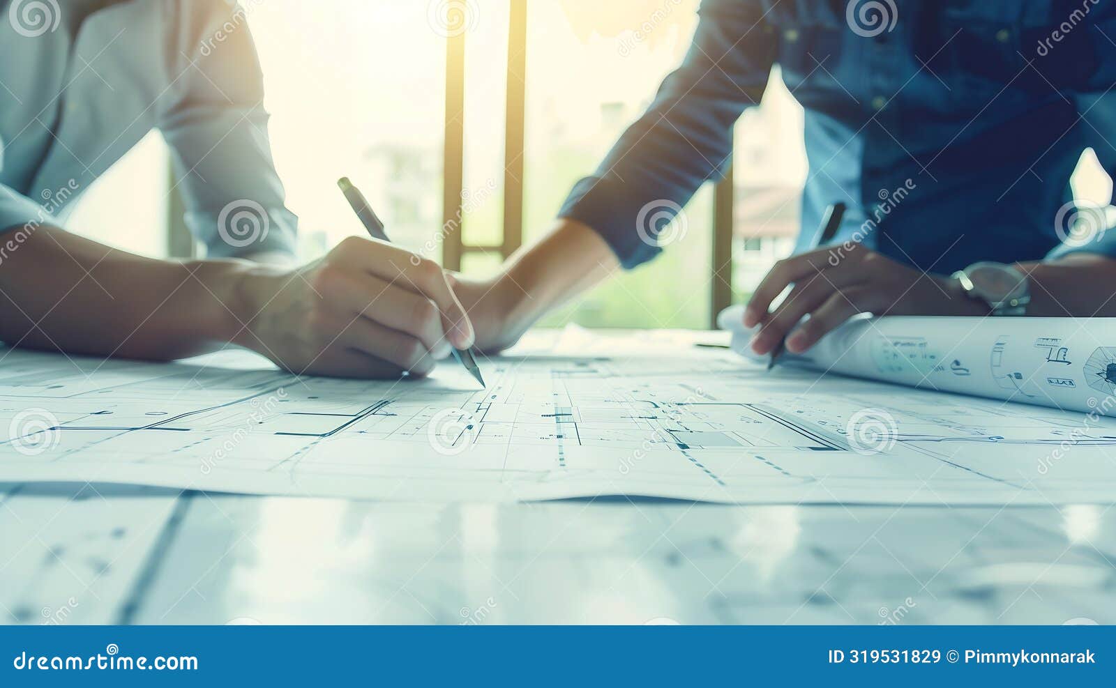 Generative AI Architecture Engineer Teamwork Meeting Drawing and ...