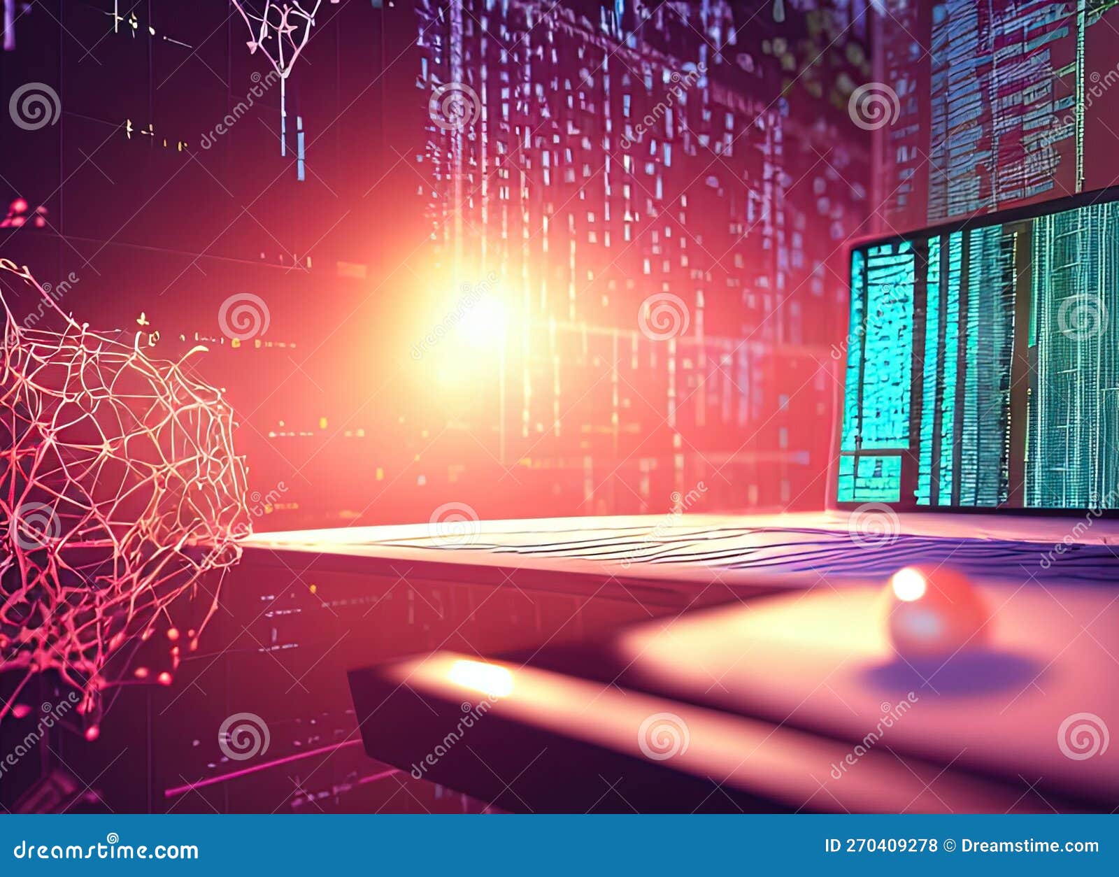 Bioinformatics Scientists Fictional Work Enviroment Scene. Stock ...