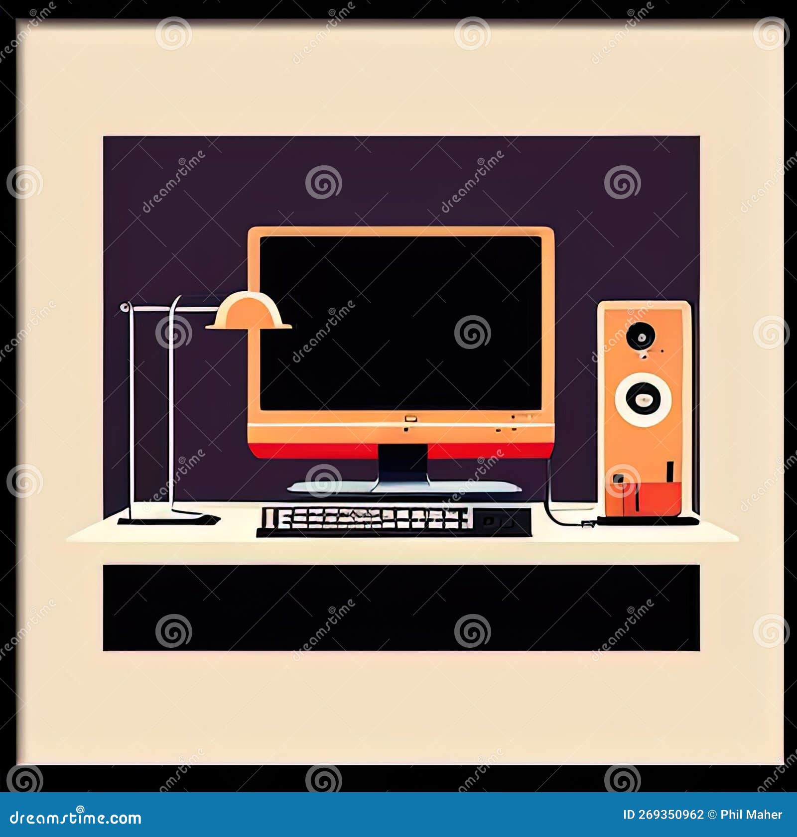 Computer Systems Analyst Print Design Style. Generative AI. Stock ...