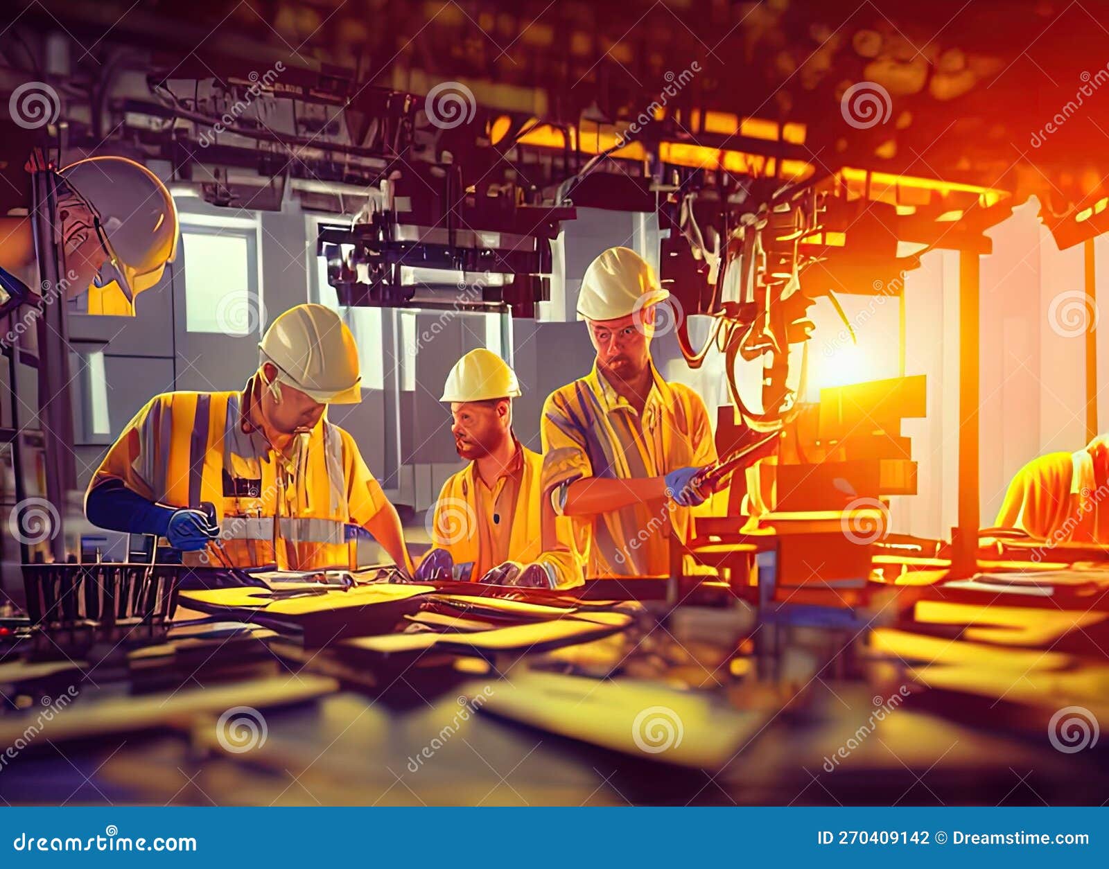 Prepress Technicians and Workers Fictional Work Enviroment Scene. Stock ...