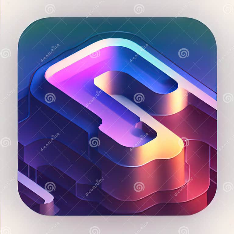 Action Software App Style Icon. Generative AI. Stock Illustration ...