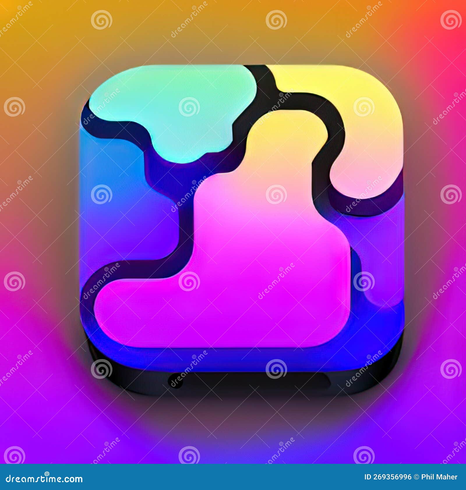 Action Software App Style Icon. Generative AI. Stock Illustration ...