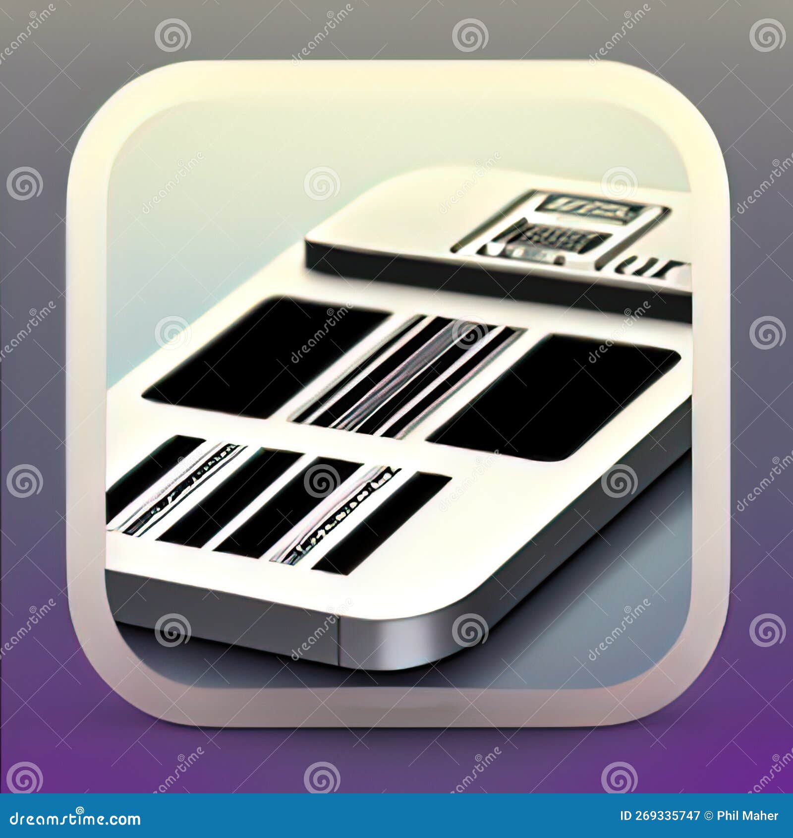 Barcode Scanner Software App Style Icon. Generative AI. Stock ...