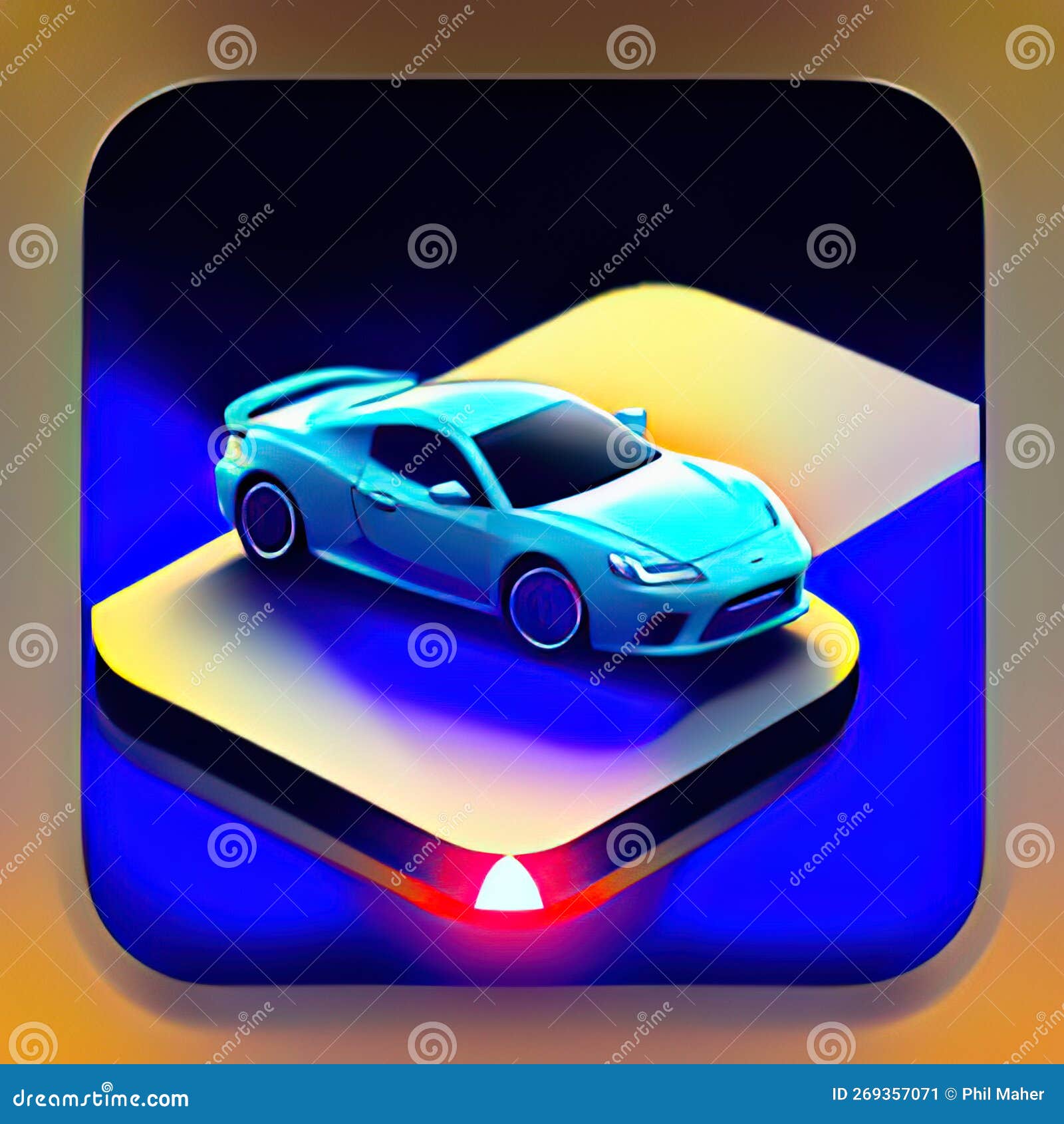 Car Simulator Software App Style Icon. Generative AI. Stock ...