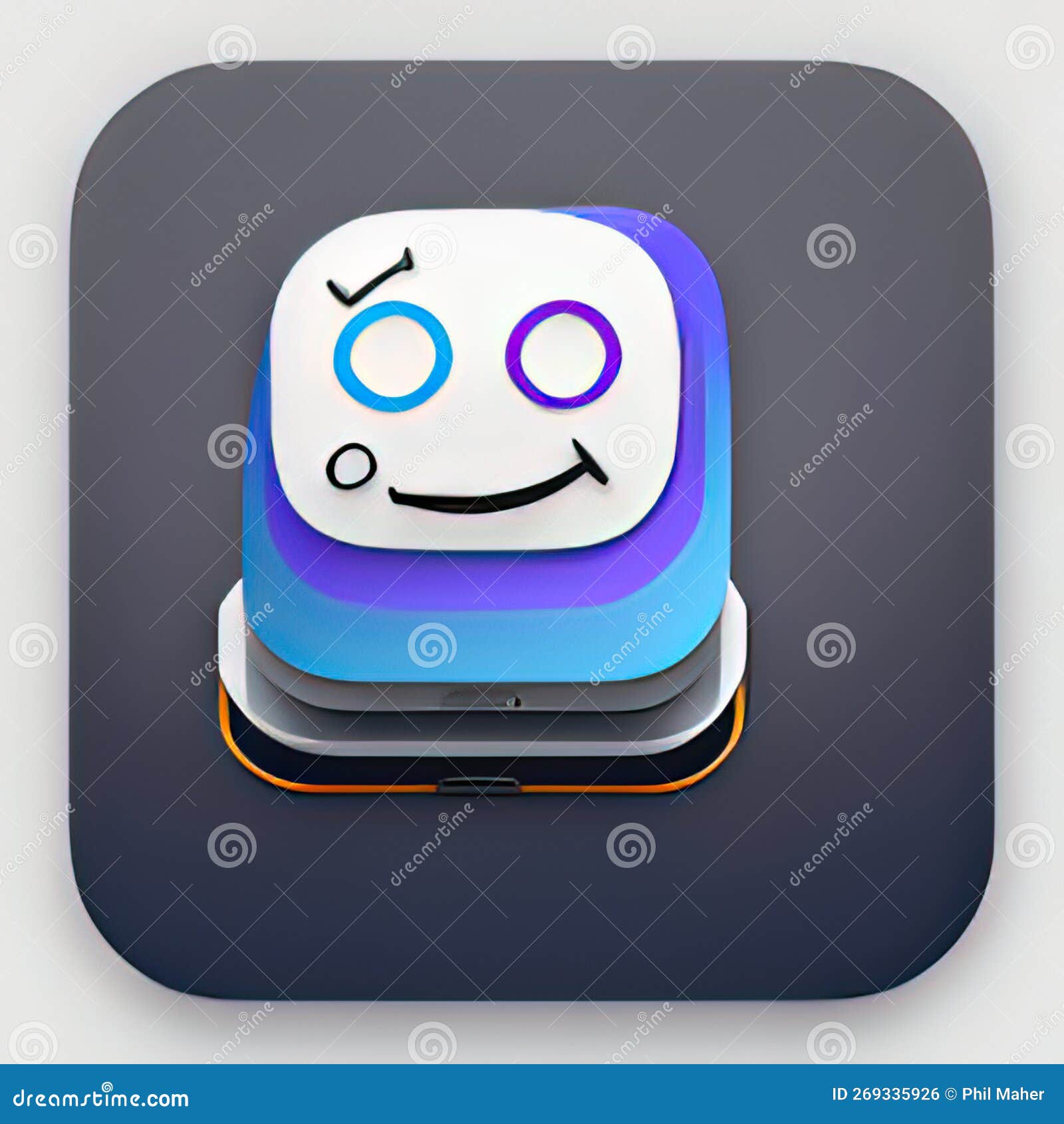 Emoticon Software App Style Icon. Generative AI. Stock Illustration ...
