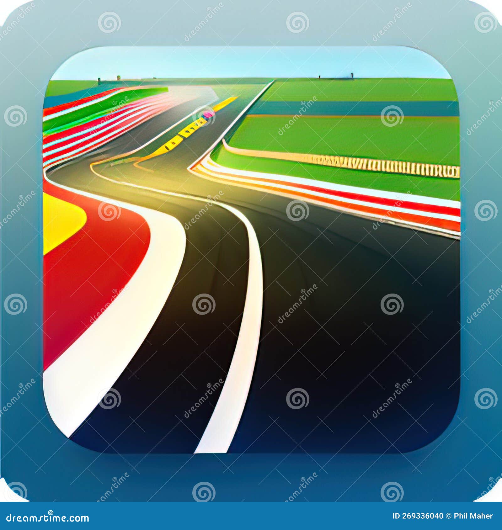 Kart Racing Software App Style Icon. Generative AI. Stock Illustration ...