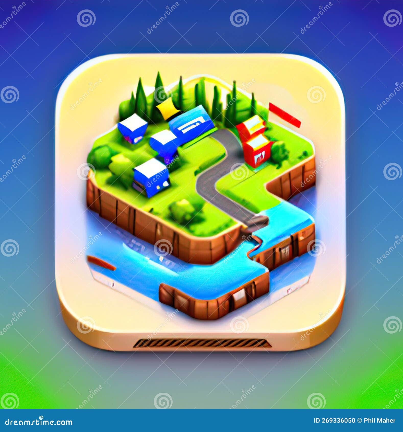 Life Simulation Software App Style Icon. Generative AI. Stock ...