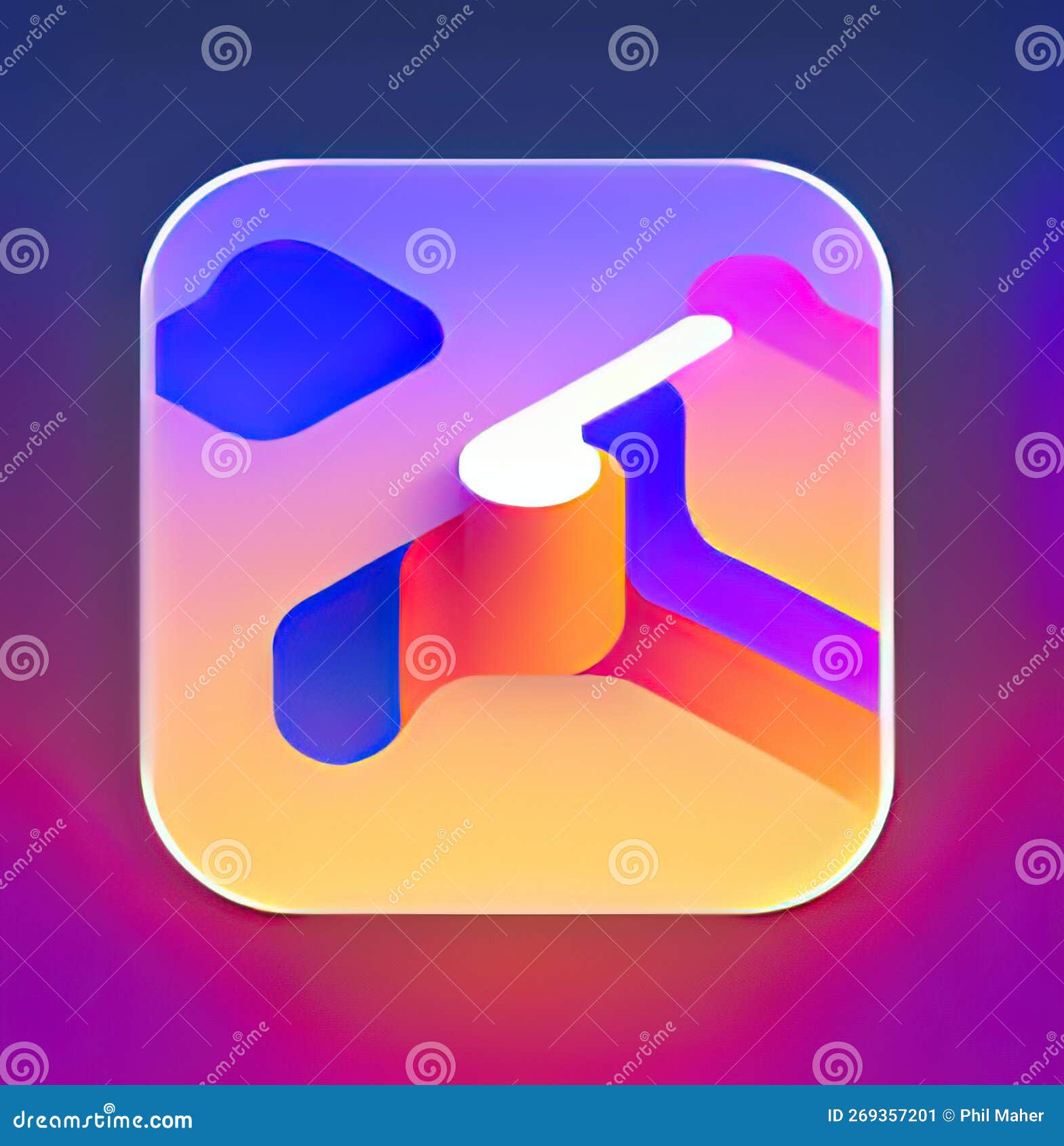 Logo Quiz Software App Style Icon. Generative AI. Stock Illustration ...