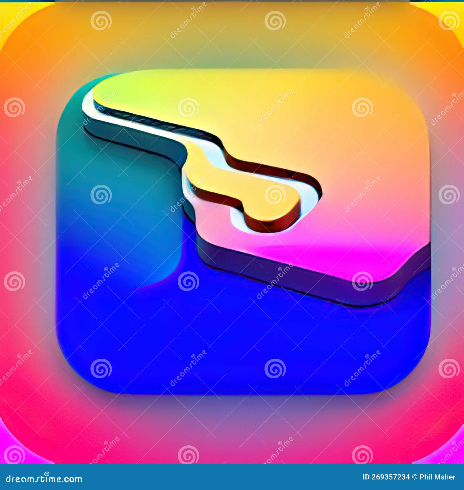 Memory Software App Style Icon. Generative AI. Stock Illustration ...