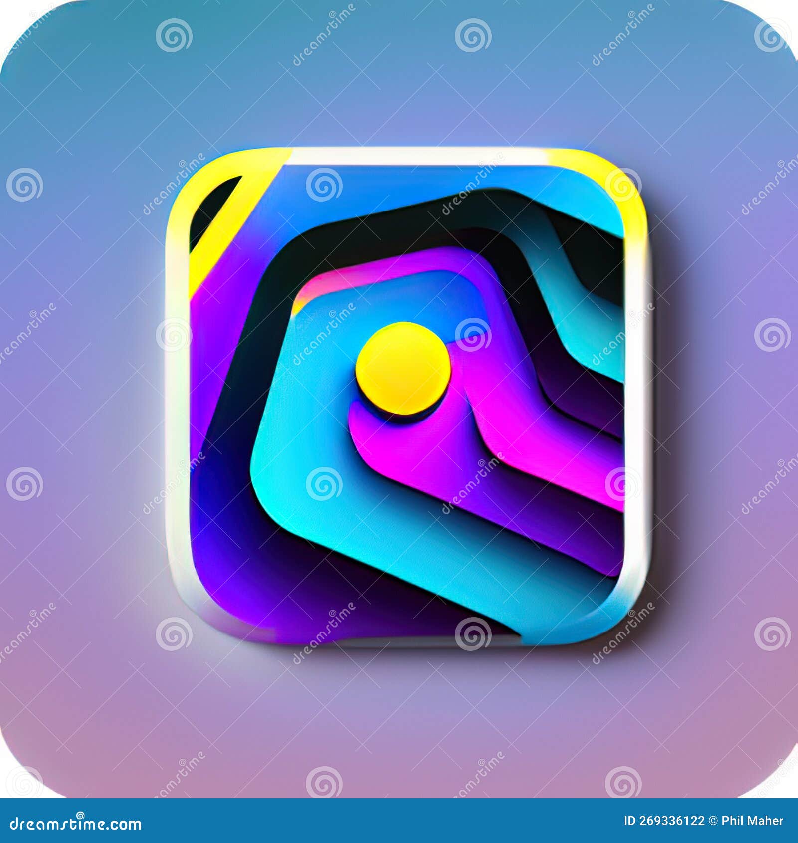 Mirror Software App Style Icon. Generative AI. Stock Illustration ...