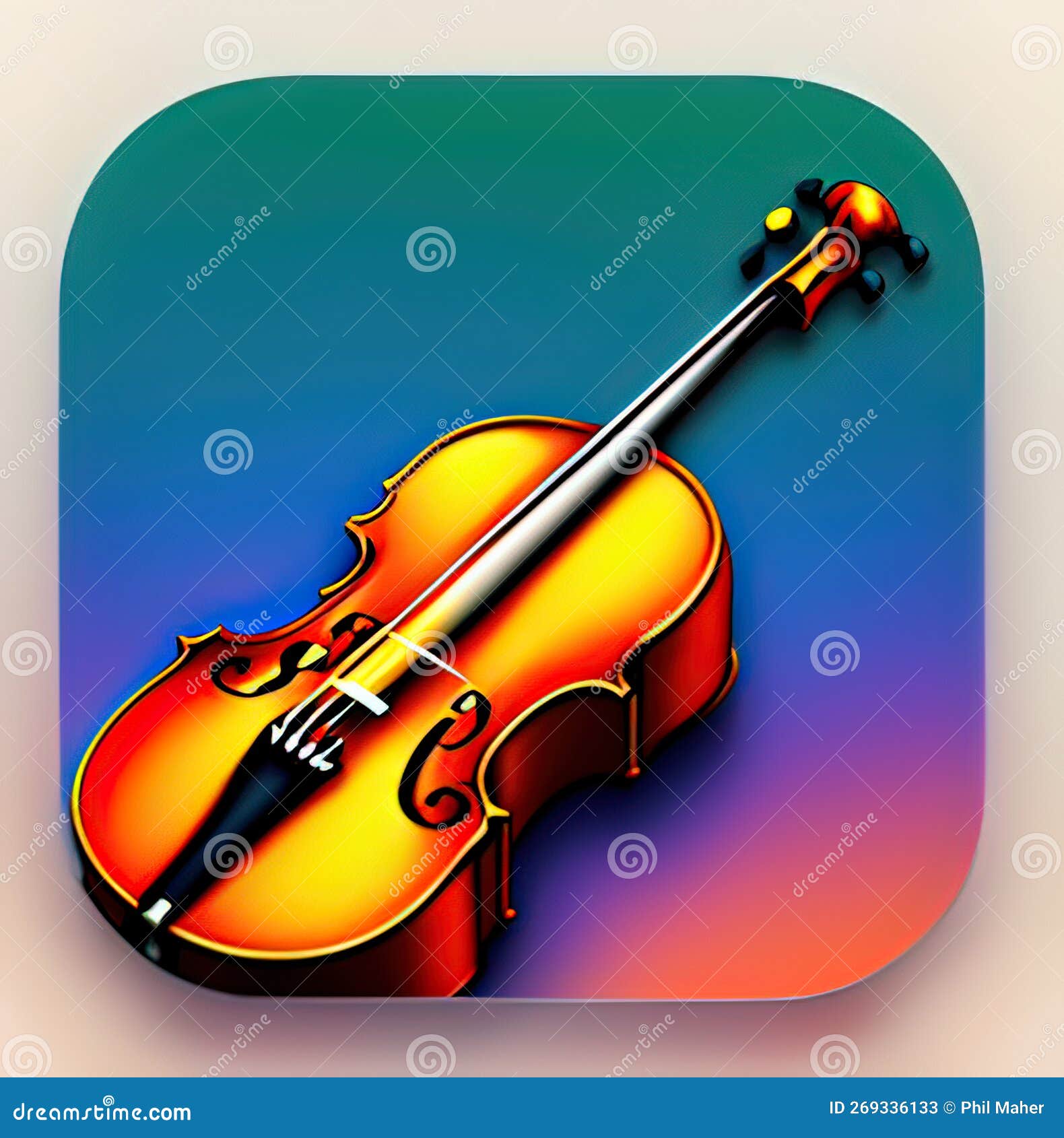 Music Instrument Software App Style Icon. Generative AI. Stock ...
