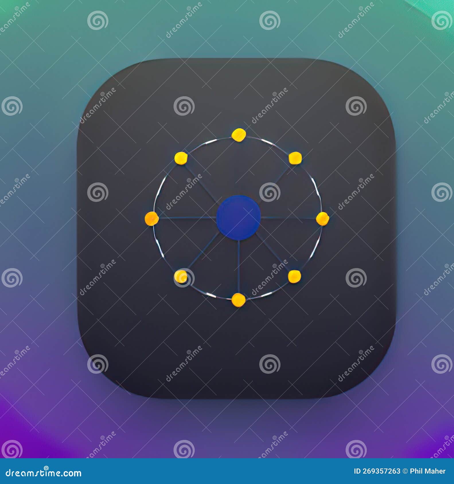 Network Connectivity Software App Style Icon. Generative AI. Stock ...