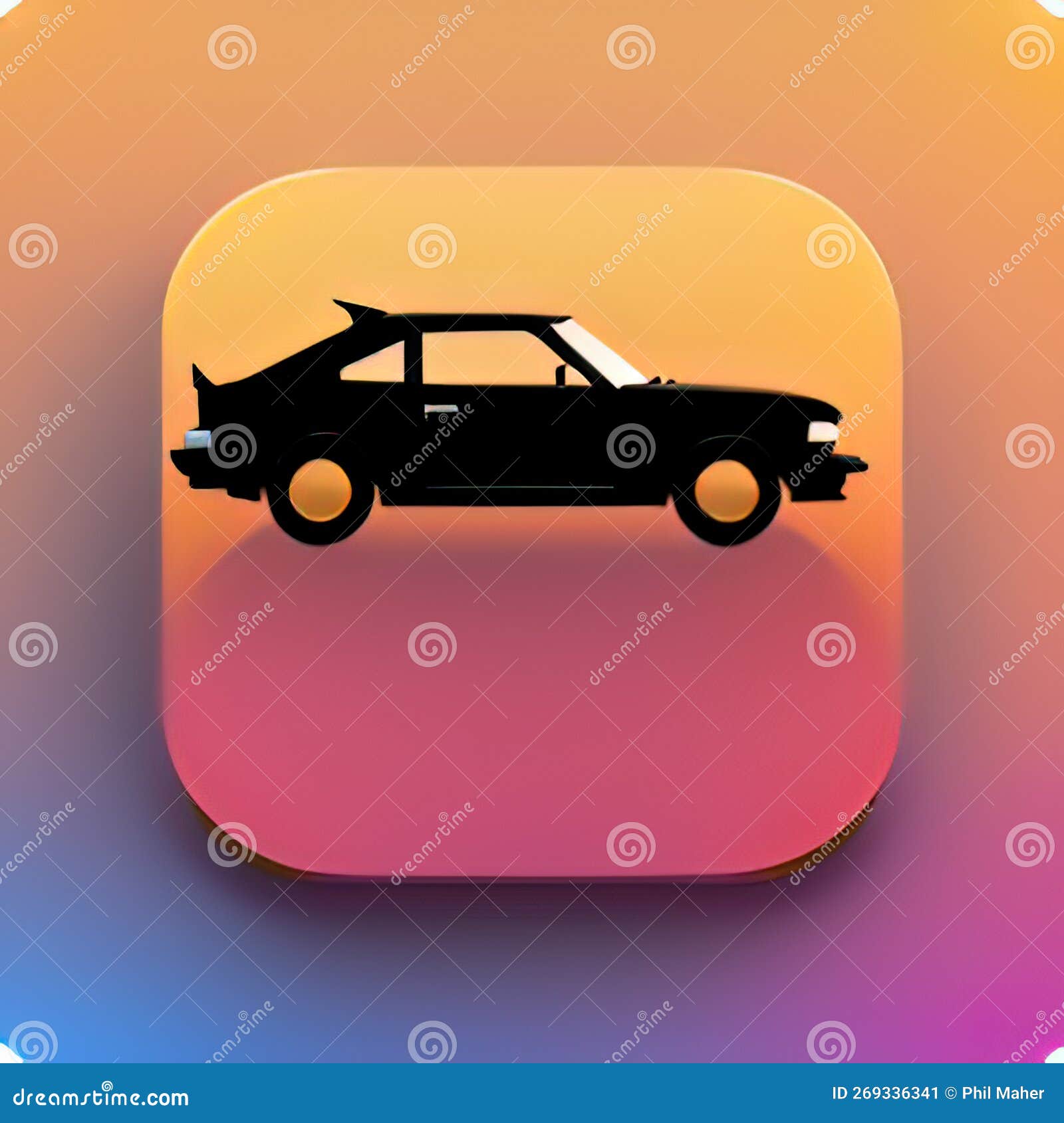 Stunt Driving Software App Style Icon. Generative AI. Stock ...