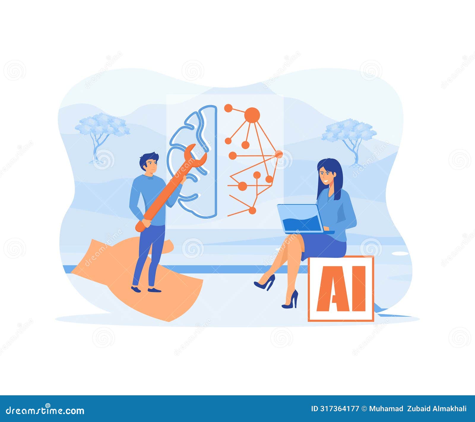 Generative AI or Artificial Intelligence Data Algorithm Concept. Technology Analysis for ...