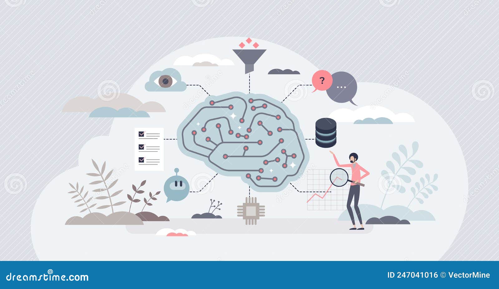 Generative AI Or Artificial Intelligence Data Algorithm Tiny Person ...