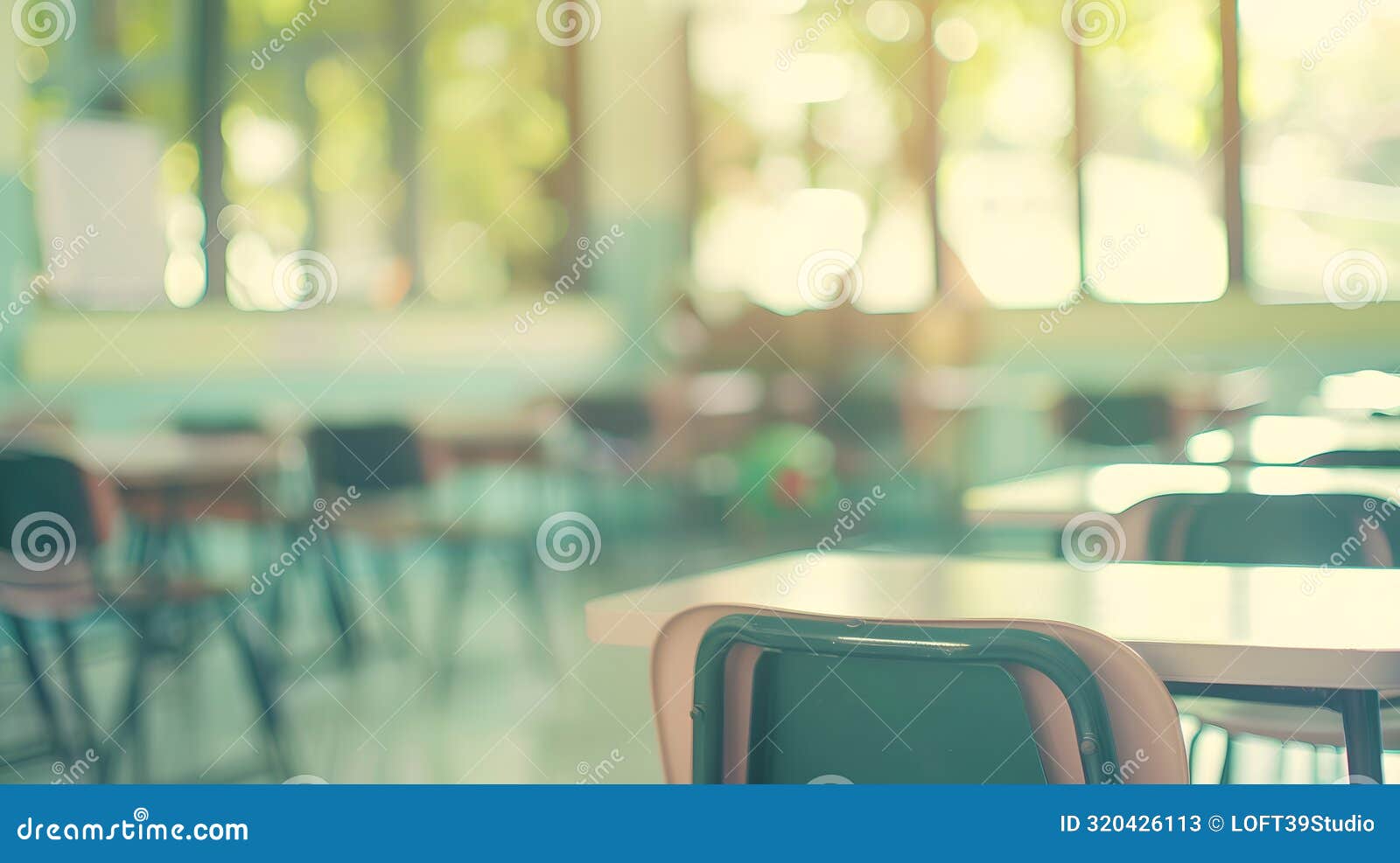 Generative AI Back To School Concept Classroom in Blur Background ...