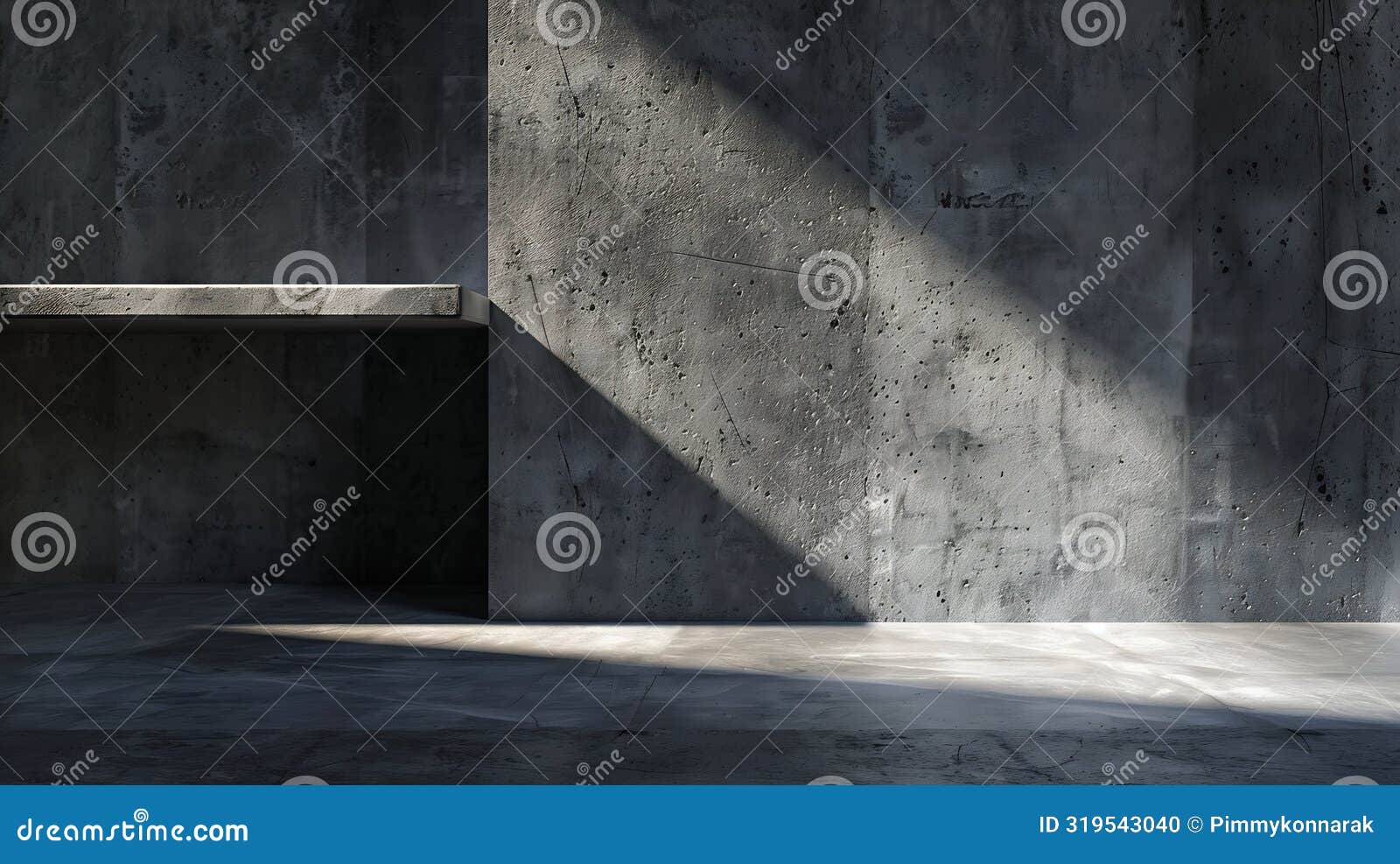 Generative AI Background and Concrete Backdrop and Cement Shelf Showing ...