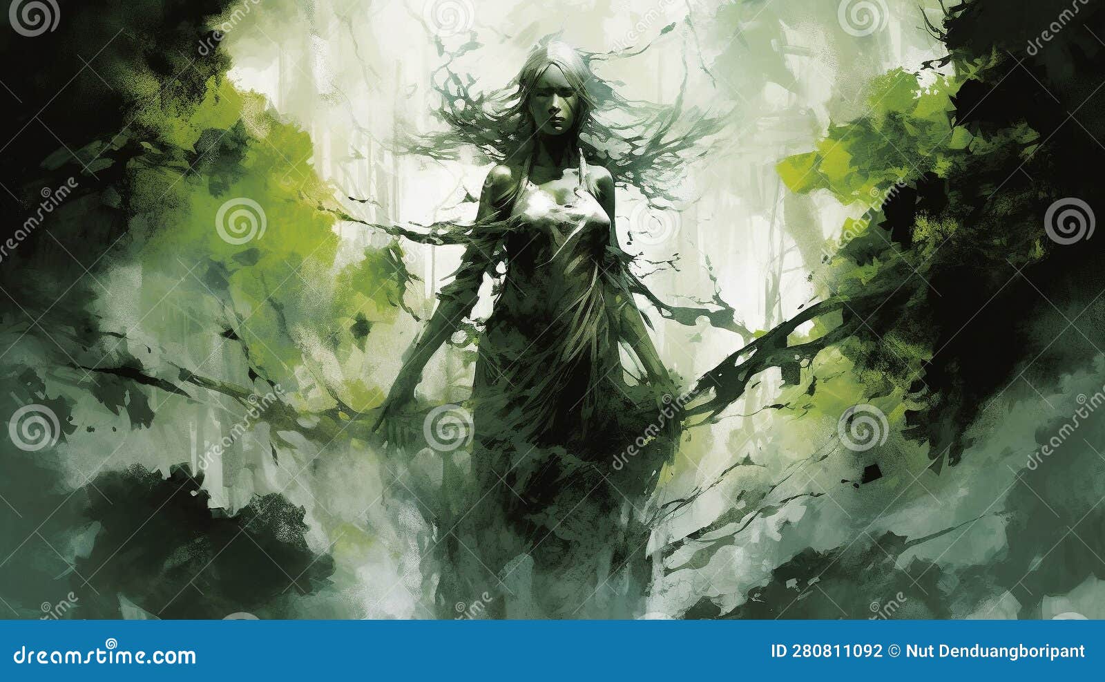 Generative AI, a Banshee Emerging from a Misty Forest Stock ...