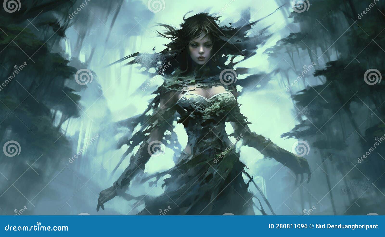 Generative AI, a Banshee Emerging from a Misty Forest Stock ...